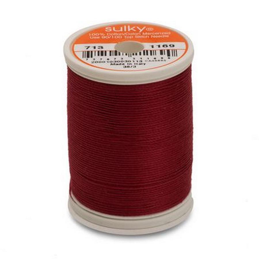 Cotton Thread 12wt 330yd 3ct BAYBERRY RED