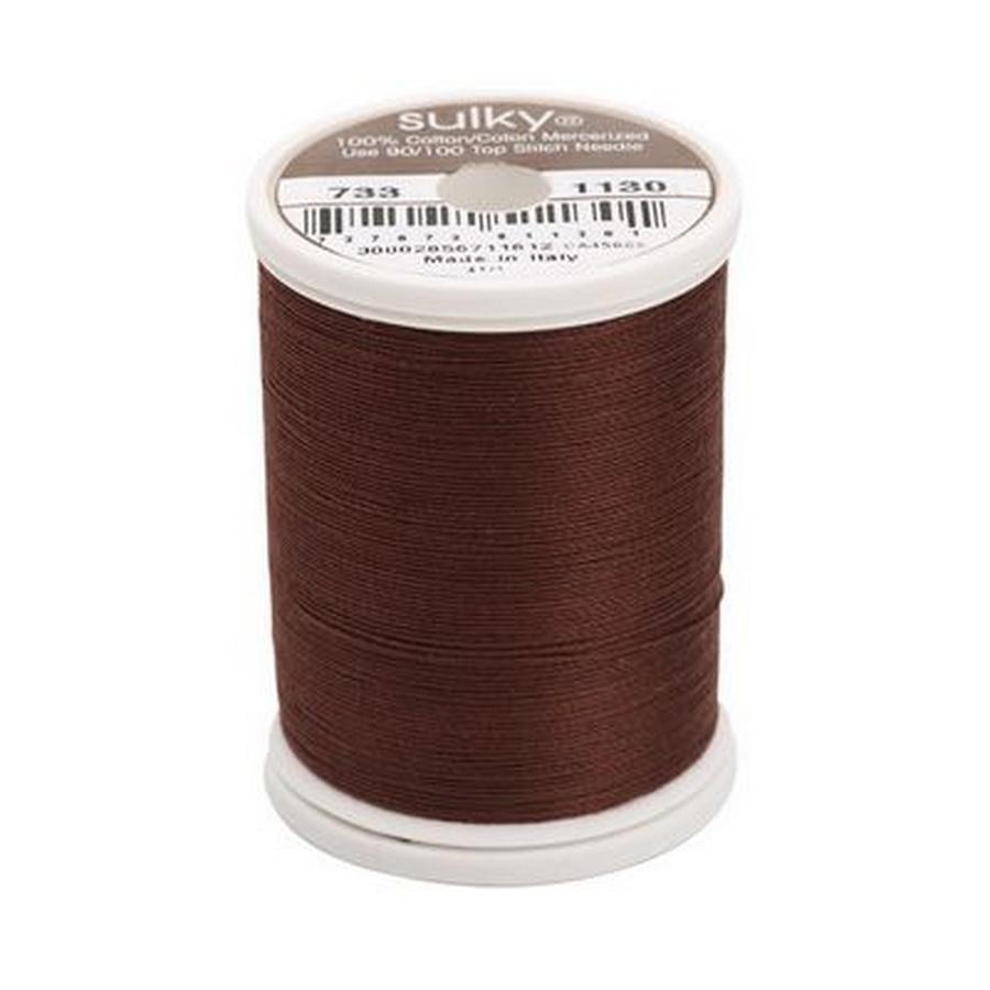Cotton Thread 30wt 500yd 3ct DARK BROWN