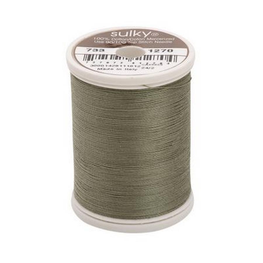 Cotton Thread 30wt 500yd 3ct DARK GRAY KHAKI