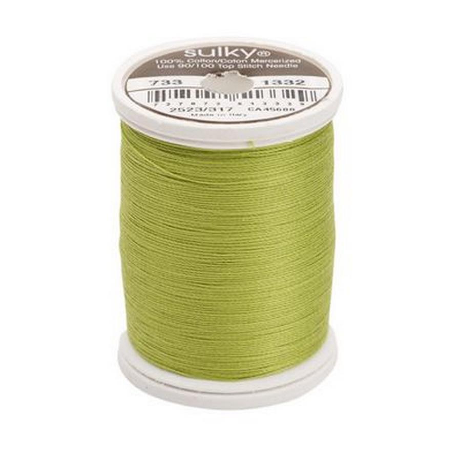 Cotton Thread 30wt 500yd 3ct DEEP CHARTREUSE