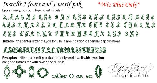 Alpha Pak 6 for Monogram Wizard Plus ONLY