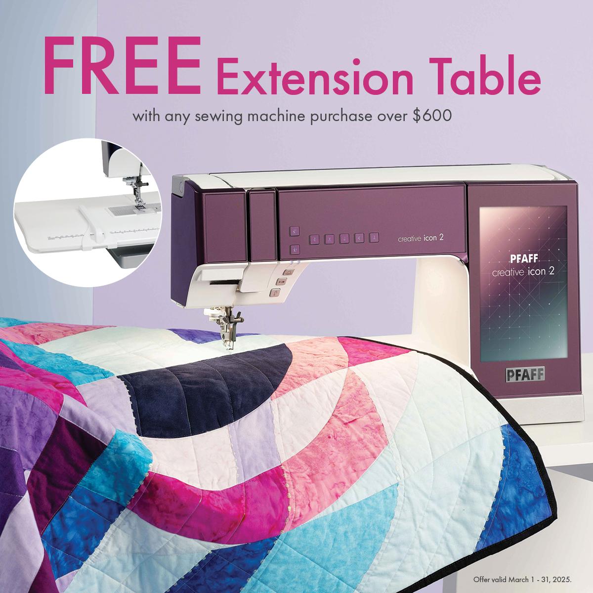 Pfaff Passport 3.0 Compact Sewing Machine FREE EXTENSION TABLE WITH ...